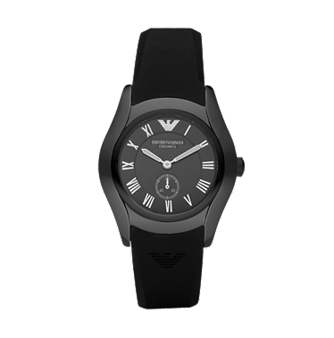 Emporio Armani AR1430 Gents Black Ceramic Round Dial Watch