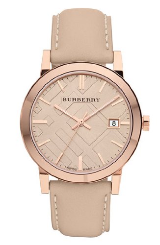 Burberry BU9014 Ladies Beige Leather Strap Watch