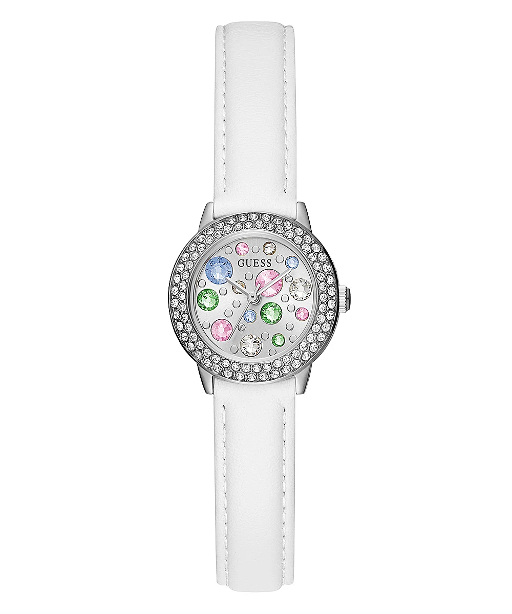 Guess GW0029L1 Women's White Leather Strap Watches