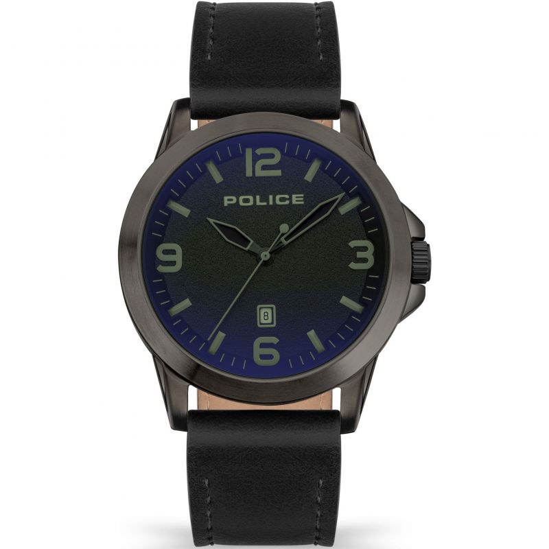 Police PEWJB2194502 Men's Black Leather Watches
