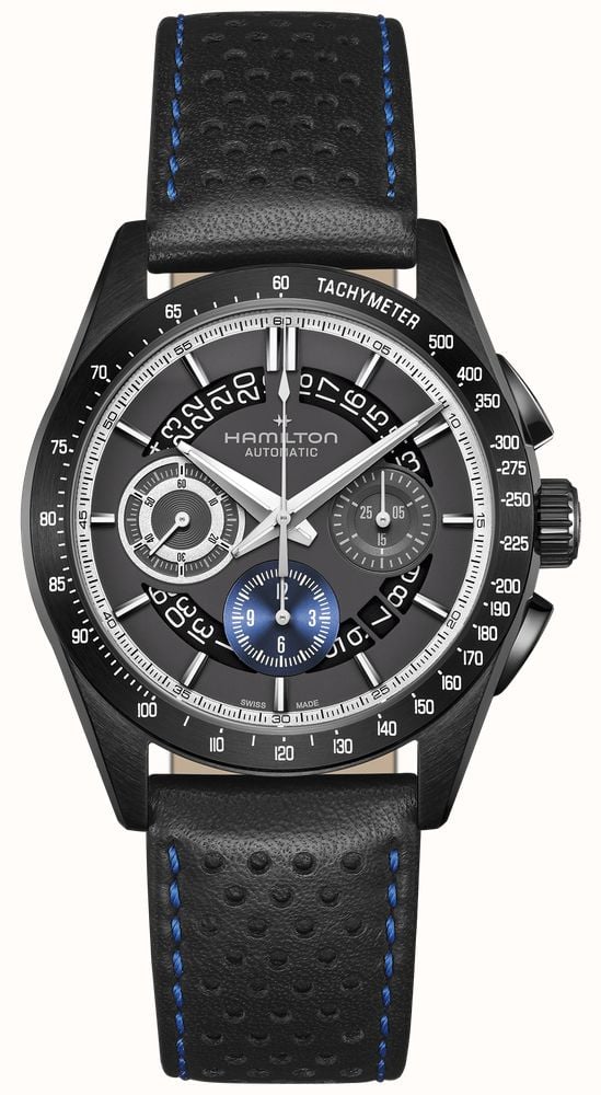 Hamilton H36646780 Black Leather Watches For Men and Women