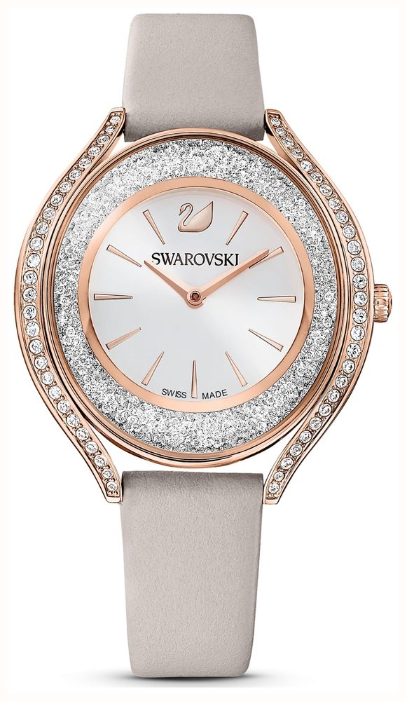 Swarovski 5519450 Gold Leather Stainless Steel Watches For Women
