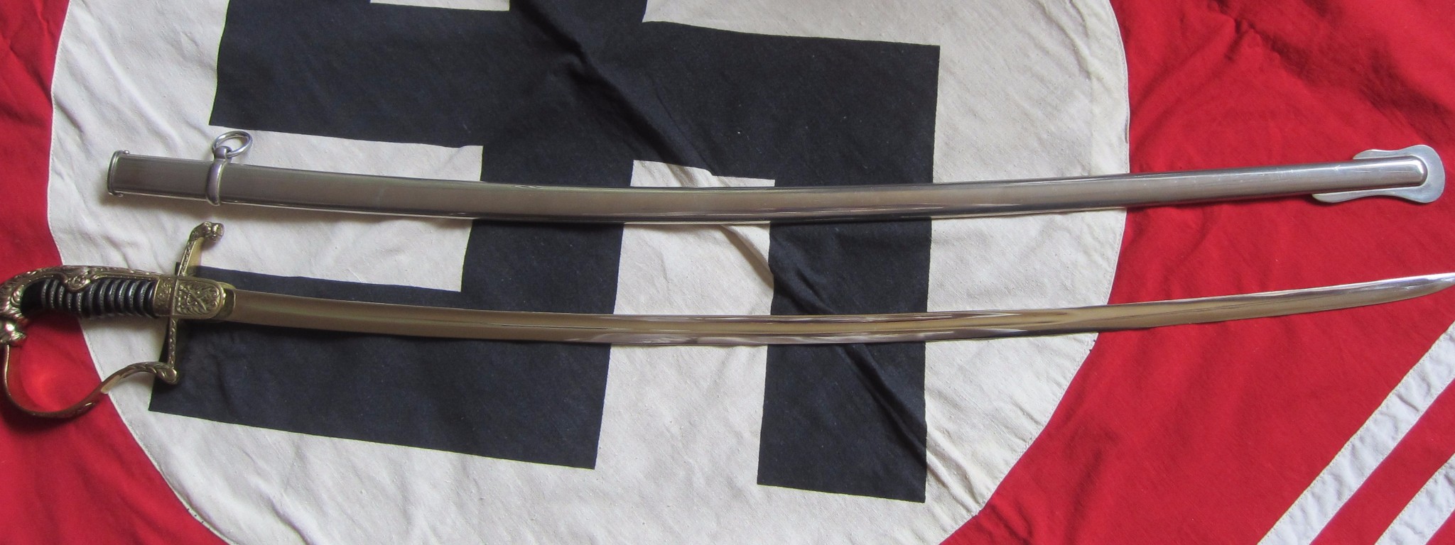 Original WW1 German officers lion head sabre