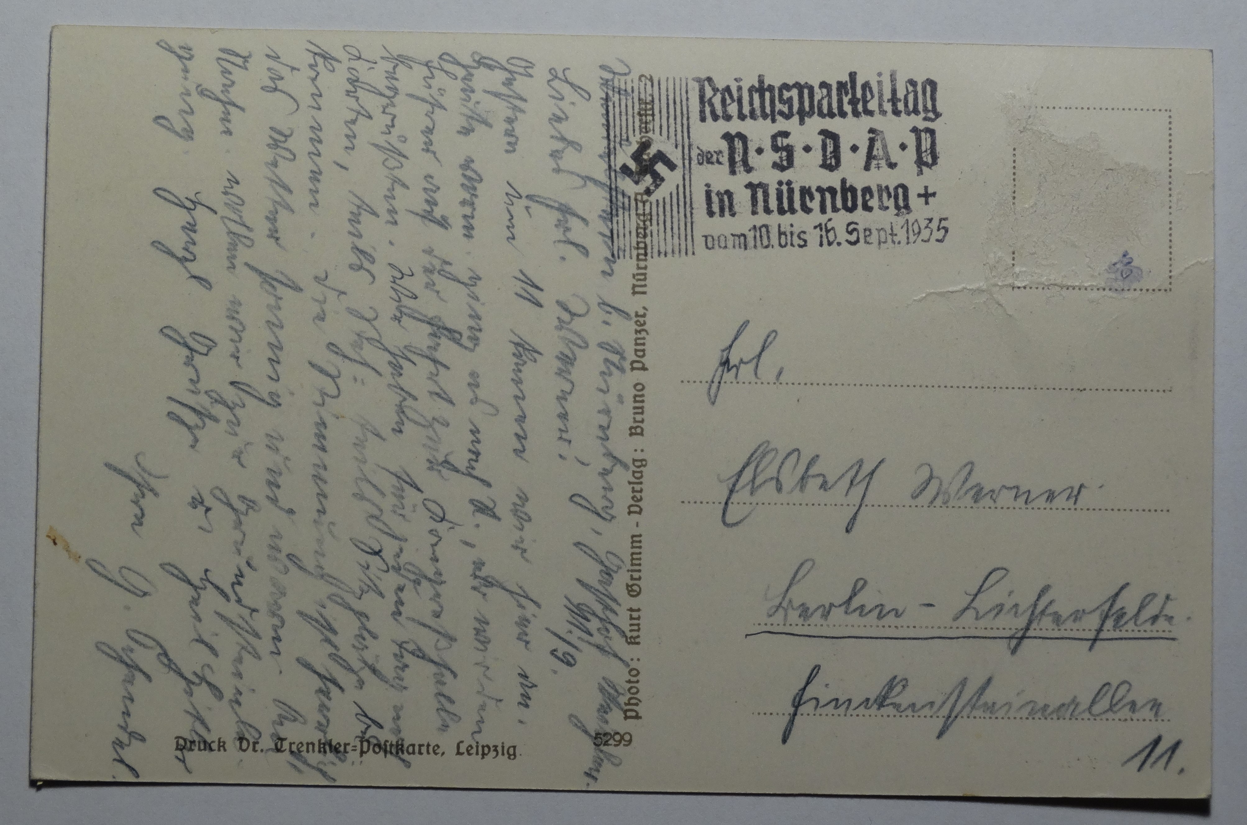 Greetings from Nuremberg, the city of the Nazi Party Rallies postcard