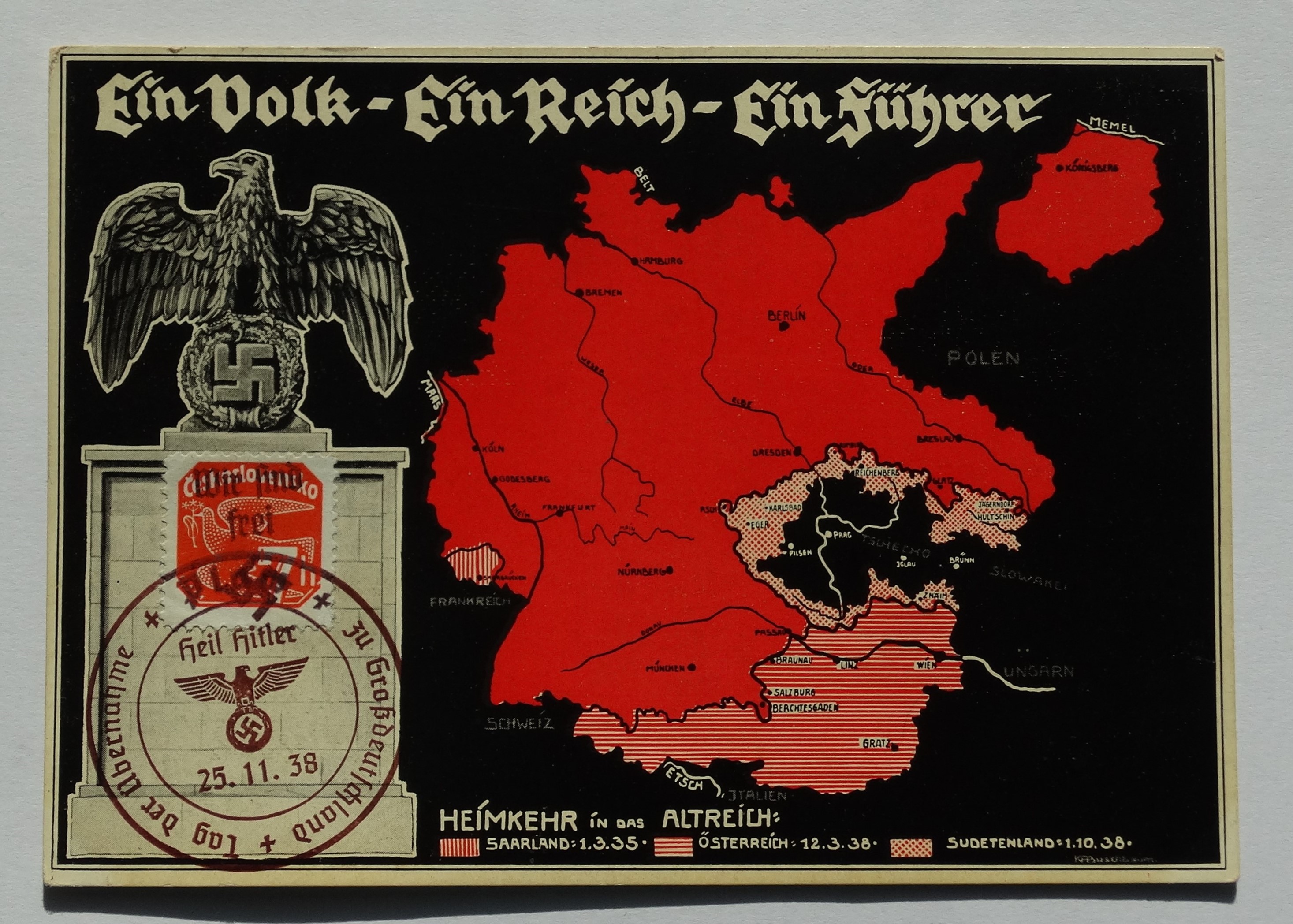 One Nation One Reich One Fuhrer postcard