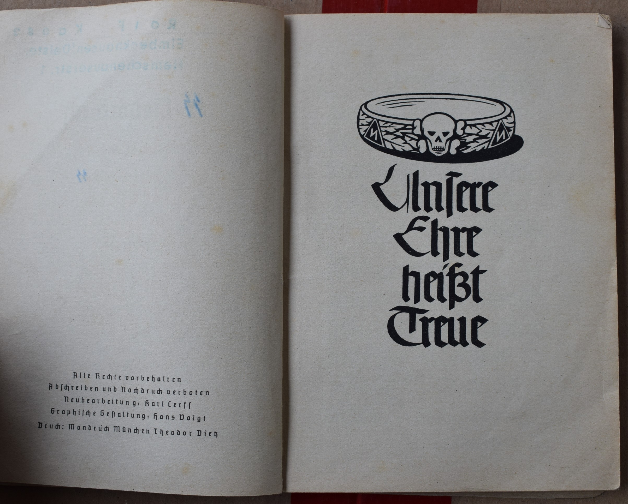 WW2 Waffen SS song book