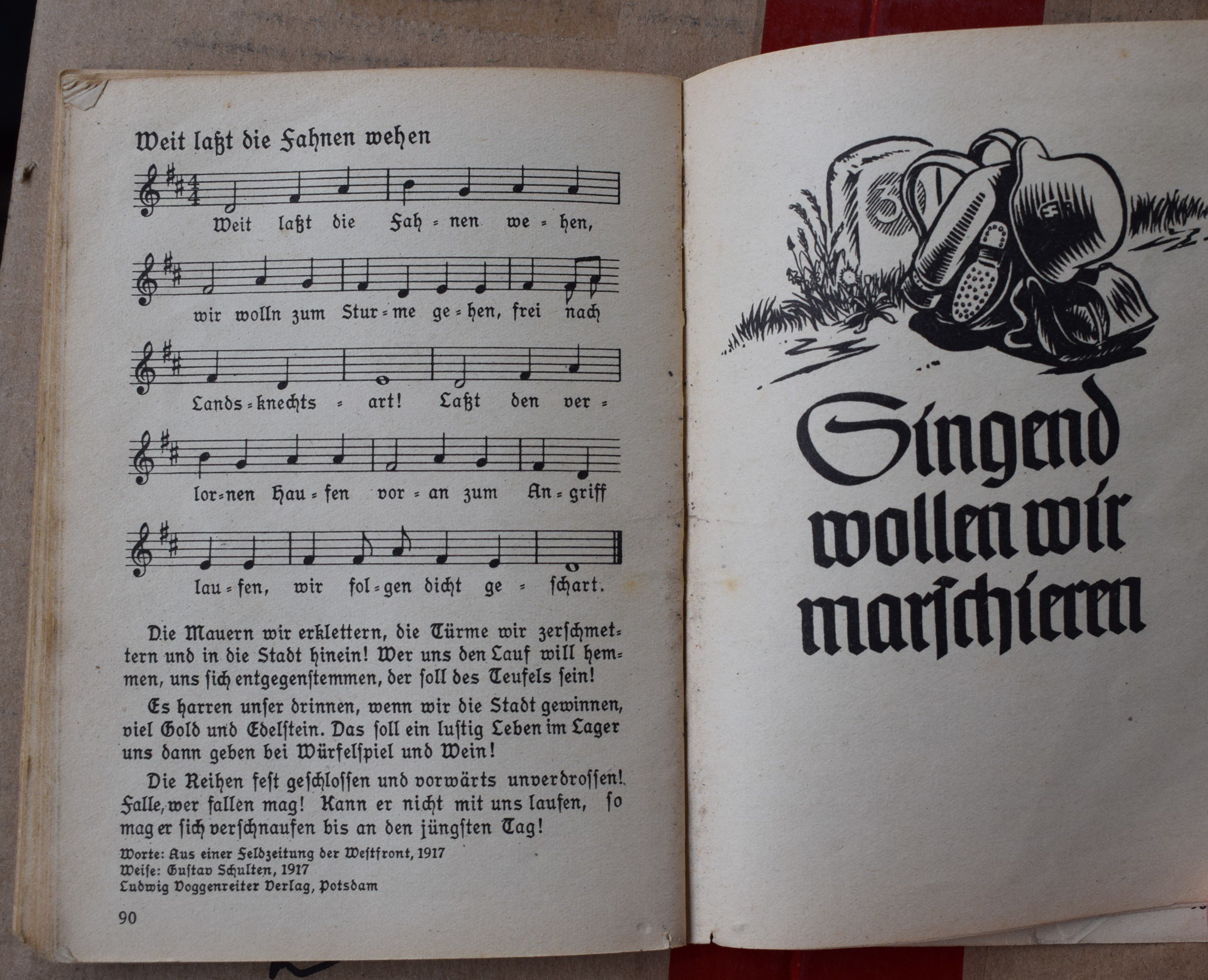 WW2 Waffen SS song book