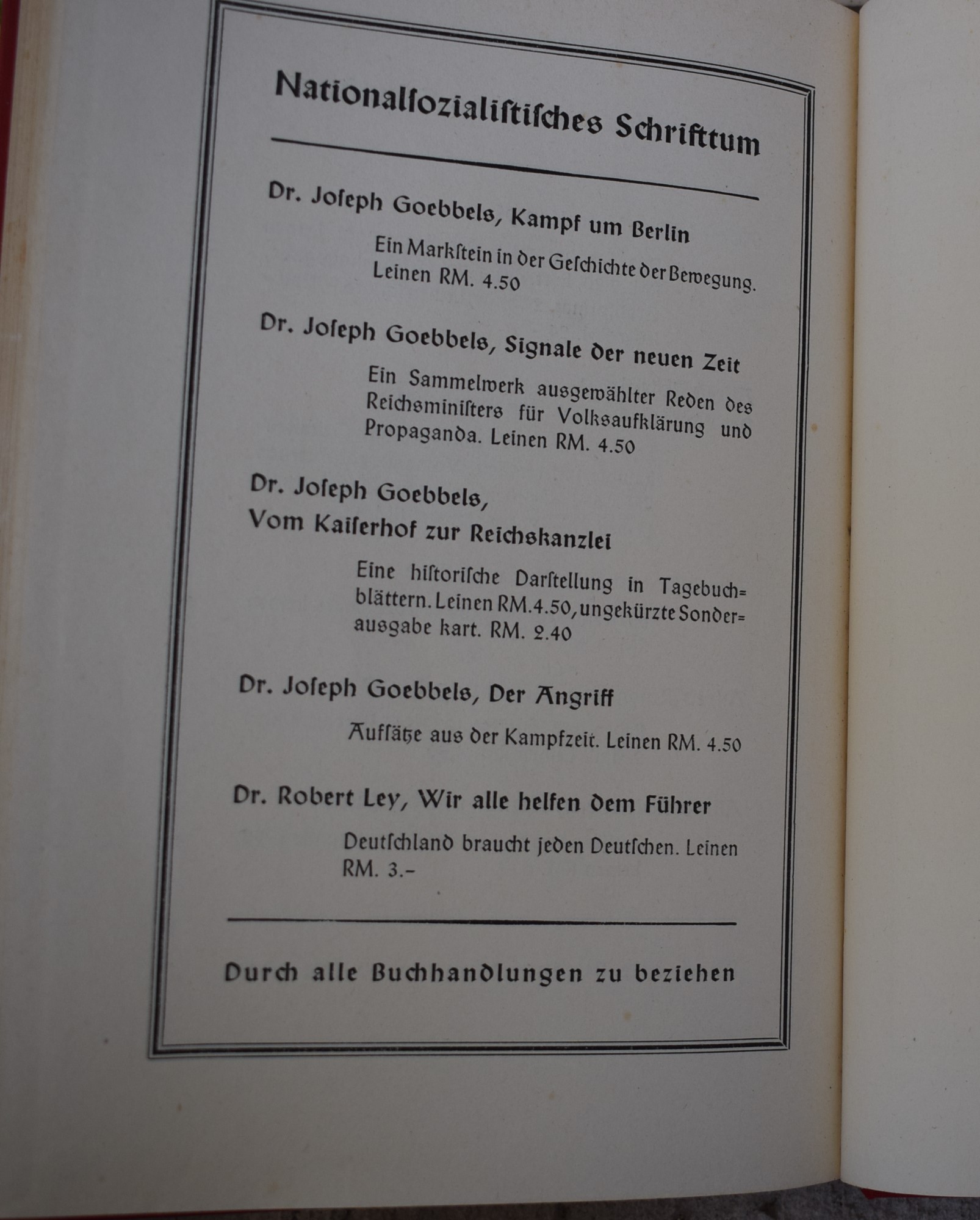 Original german book Rudolf Hess speeches