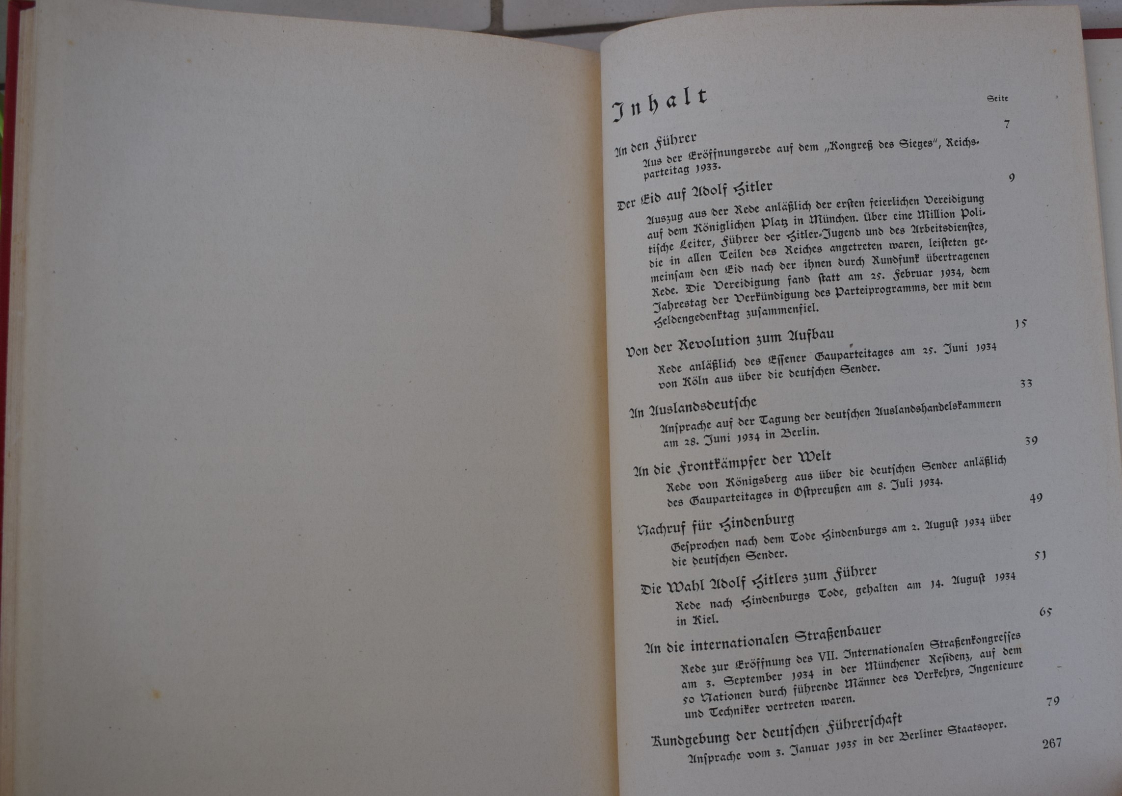 Original german book Rudolf Hess speeches