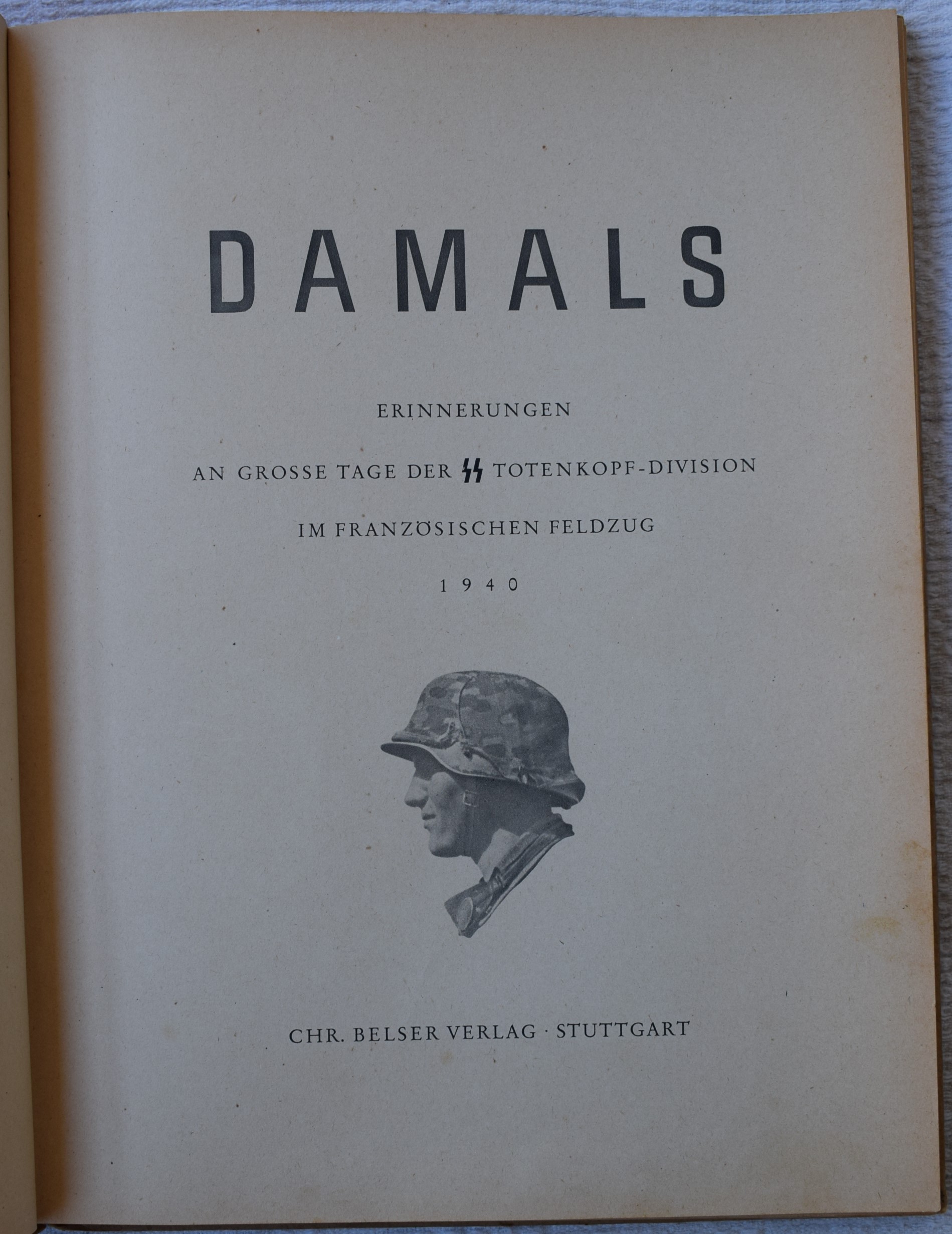 Original WW2 german book DAMALS - PHOTO HISTORY OF THE SS-TOTENKOPF ...