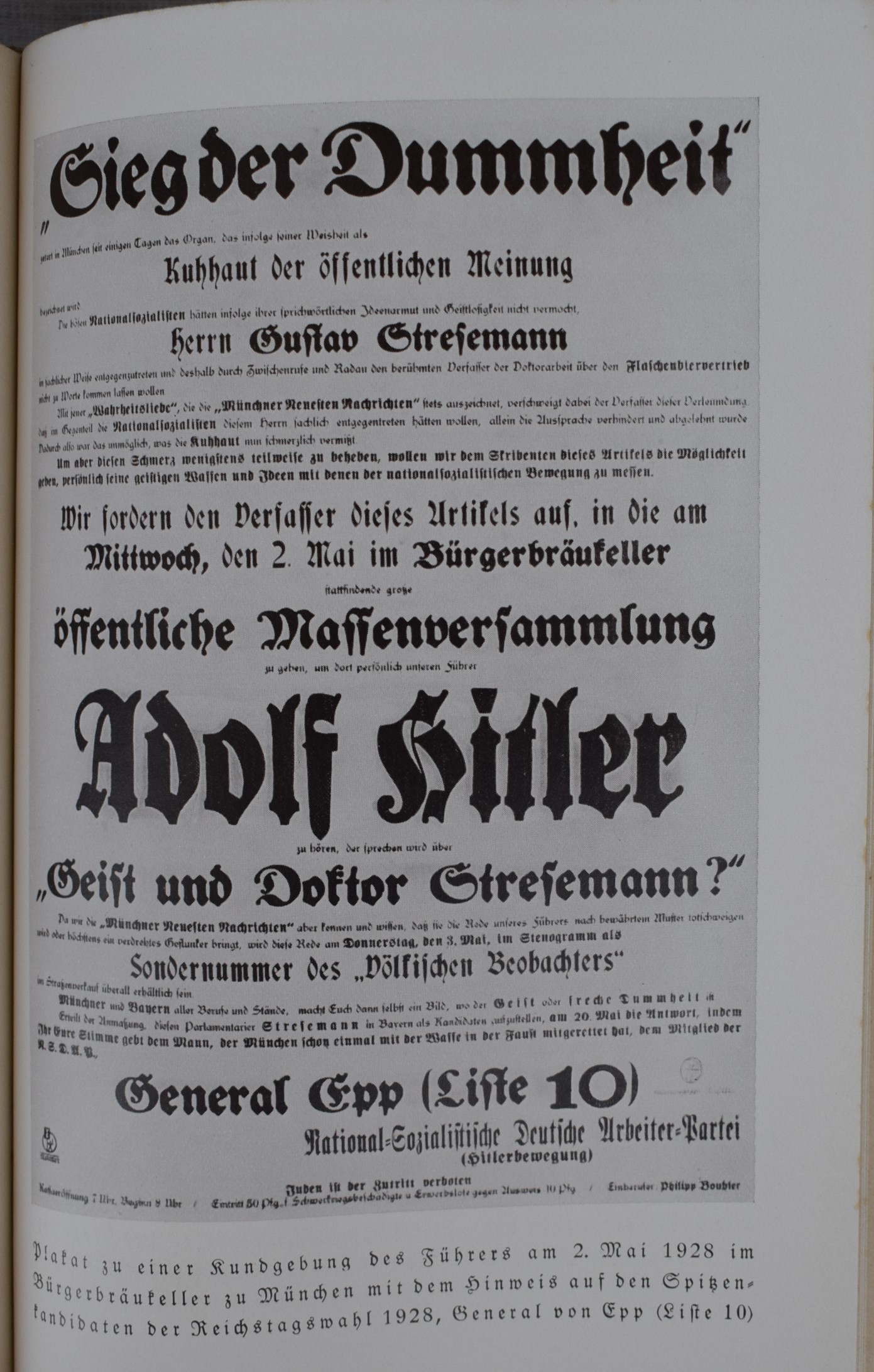 Original german book Franz Ritter von Epp a life for Germany 1940