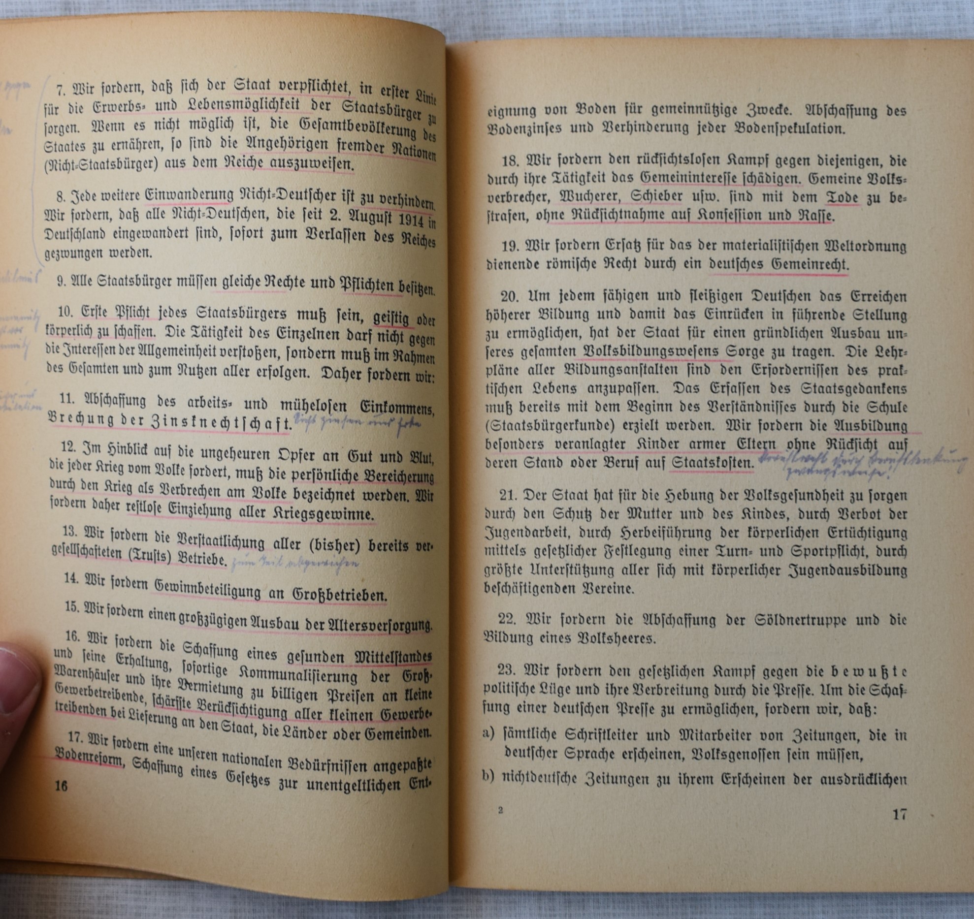 Original book NSDAP party program