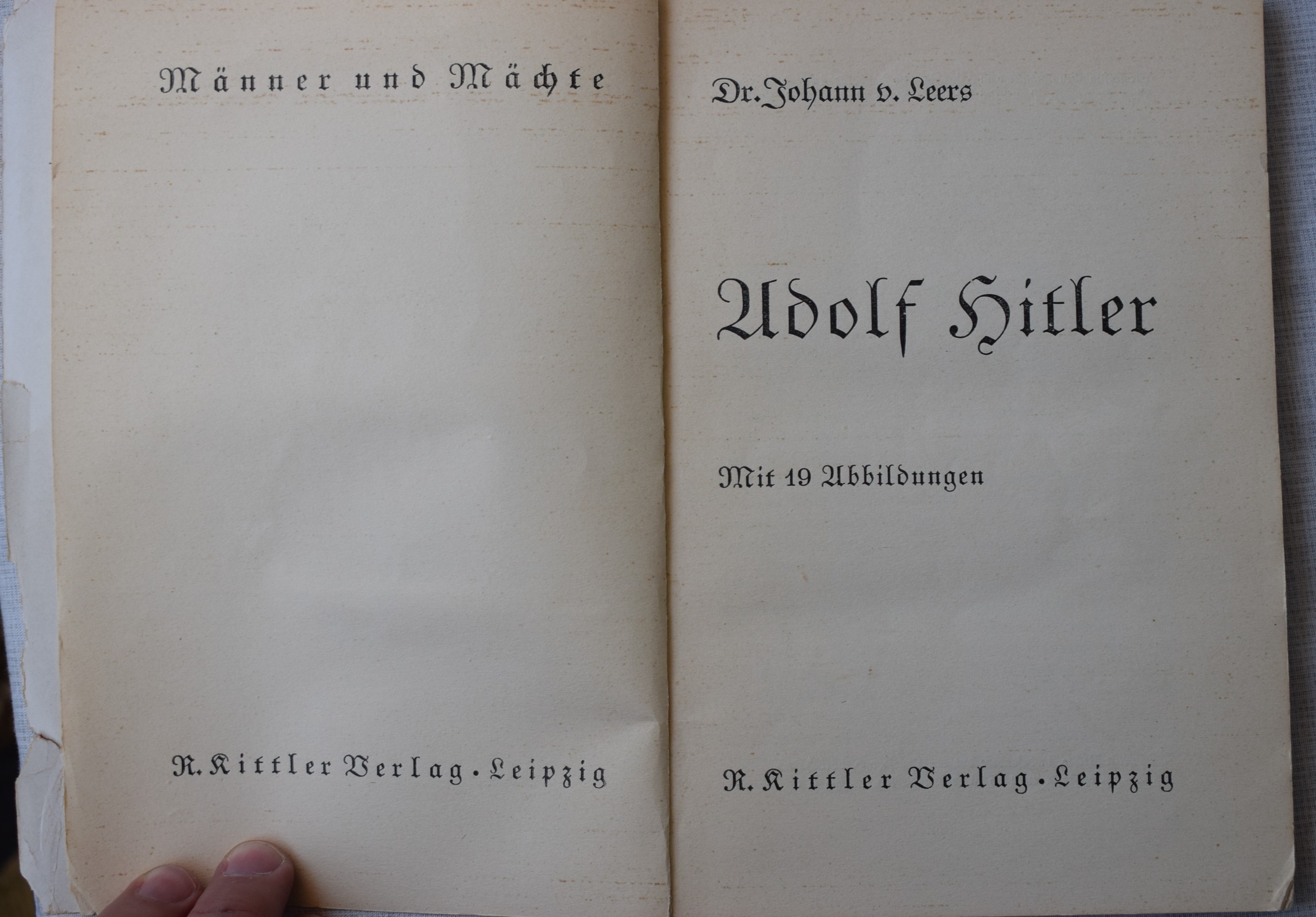 Adolf Hitler Biography 1932 Dr. Johann von Leers