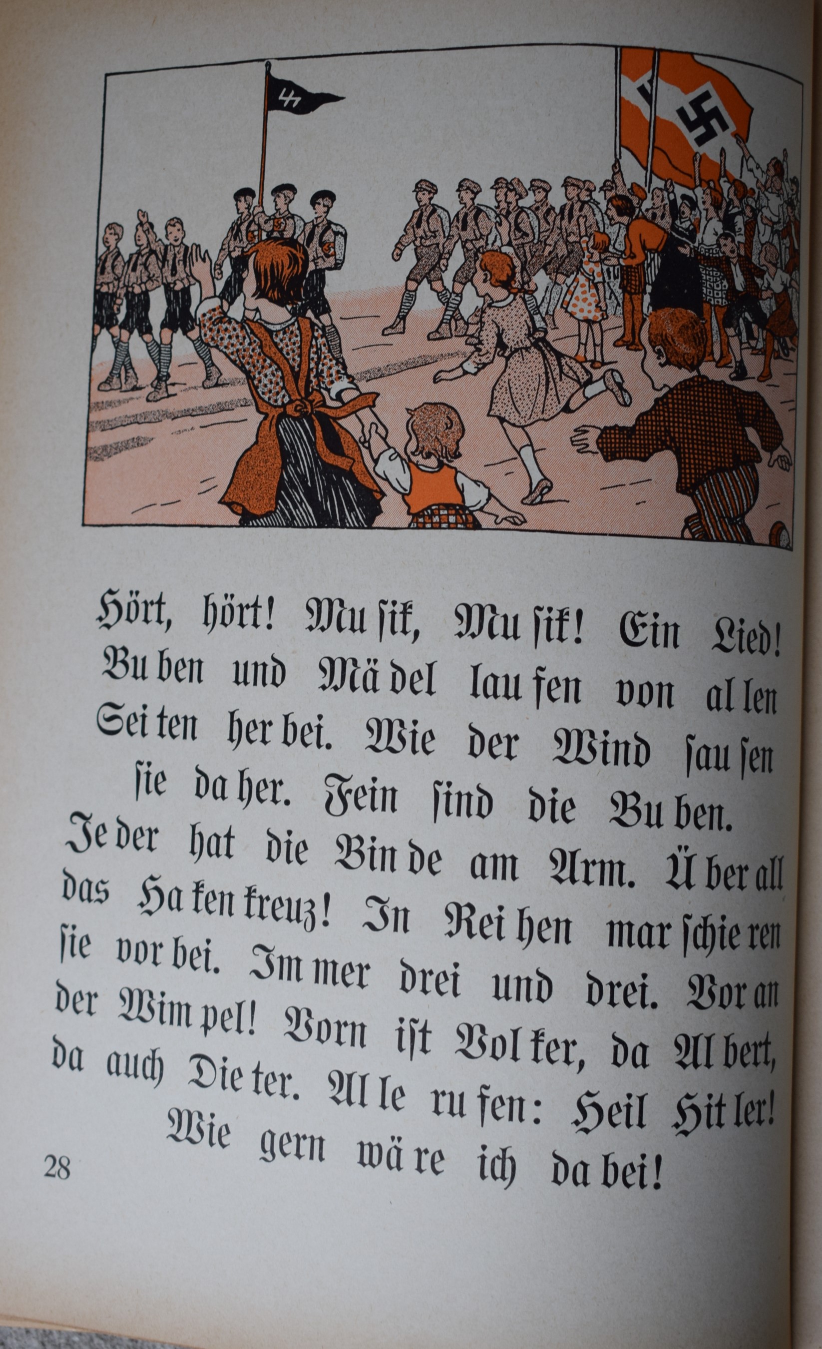 Original Third Reich nazi children's book Jungvolk Fibel