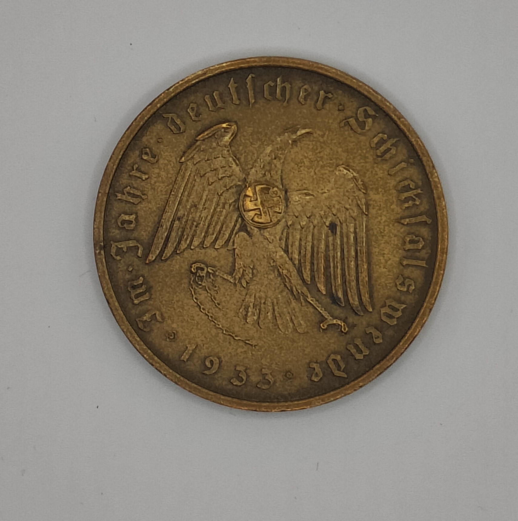 Original Third Reich Adolf Hitler Medal 1933