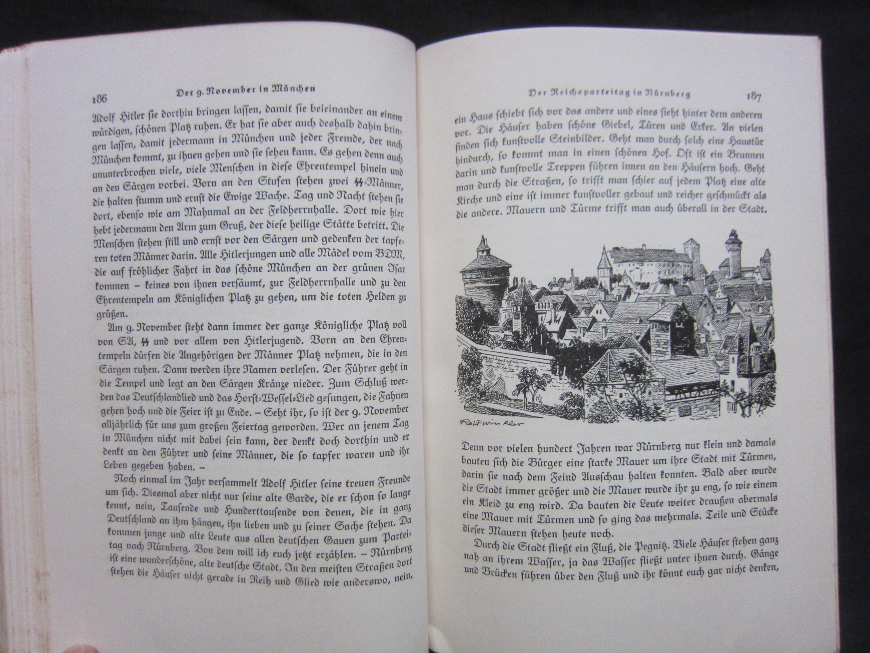 Original Nazi Third Reich children book Mother tell me about Adolf Hitler