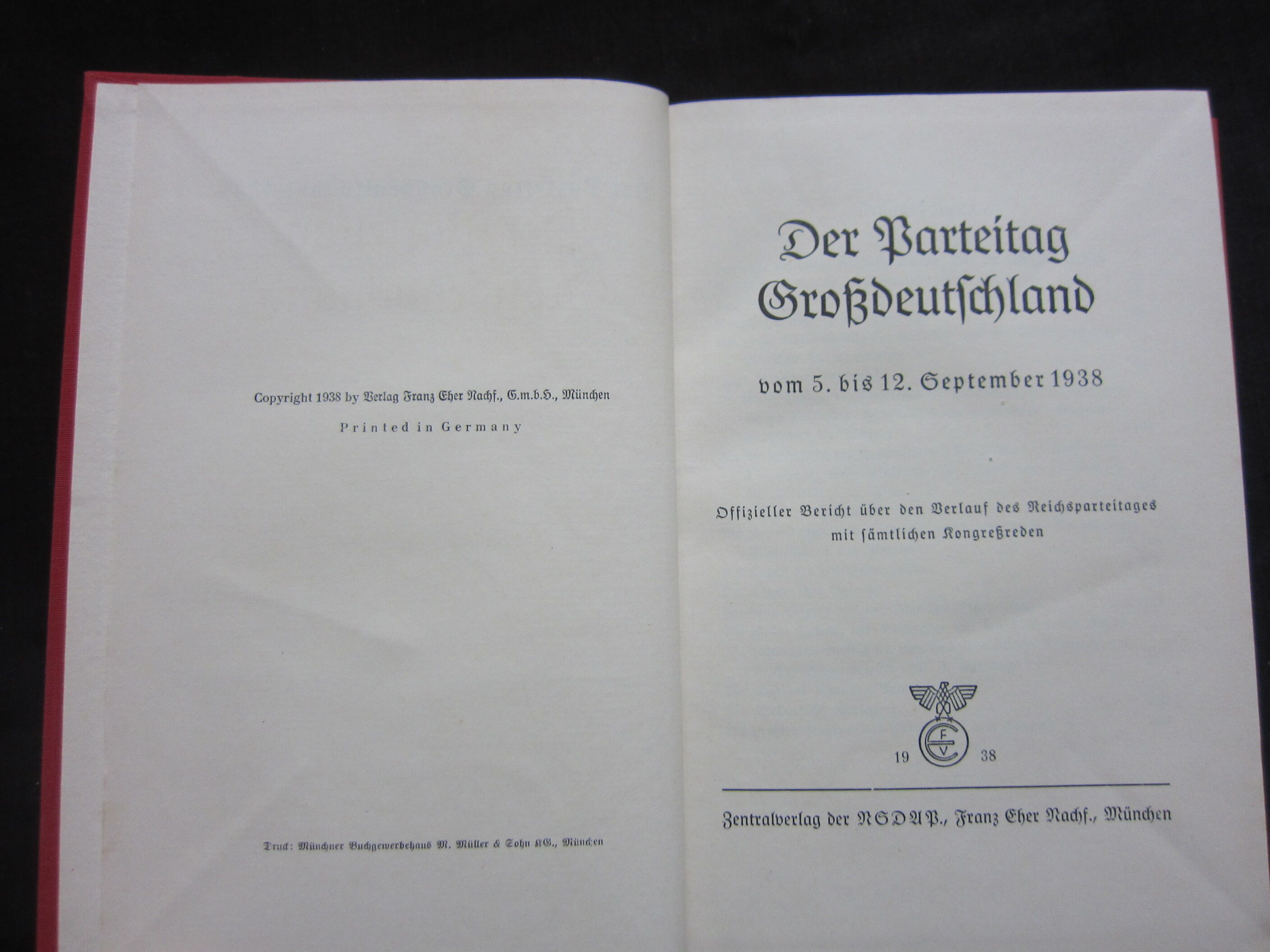 ORIGINAL NAZI ILLUSTRATED BOOK - THE PARTY DAY GREATER GERMANY
