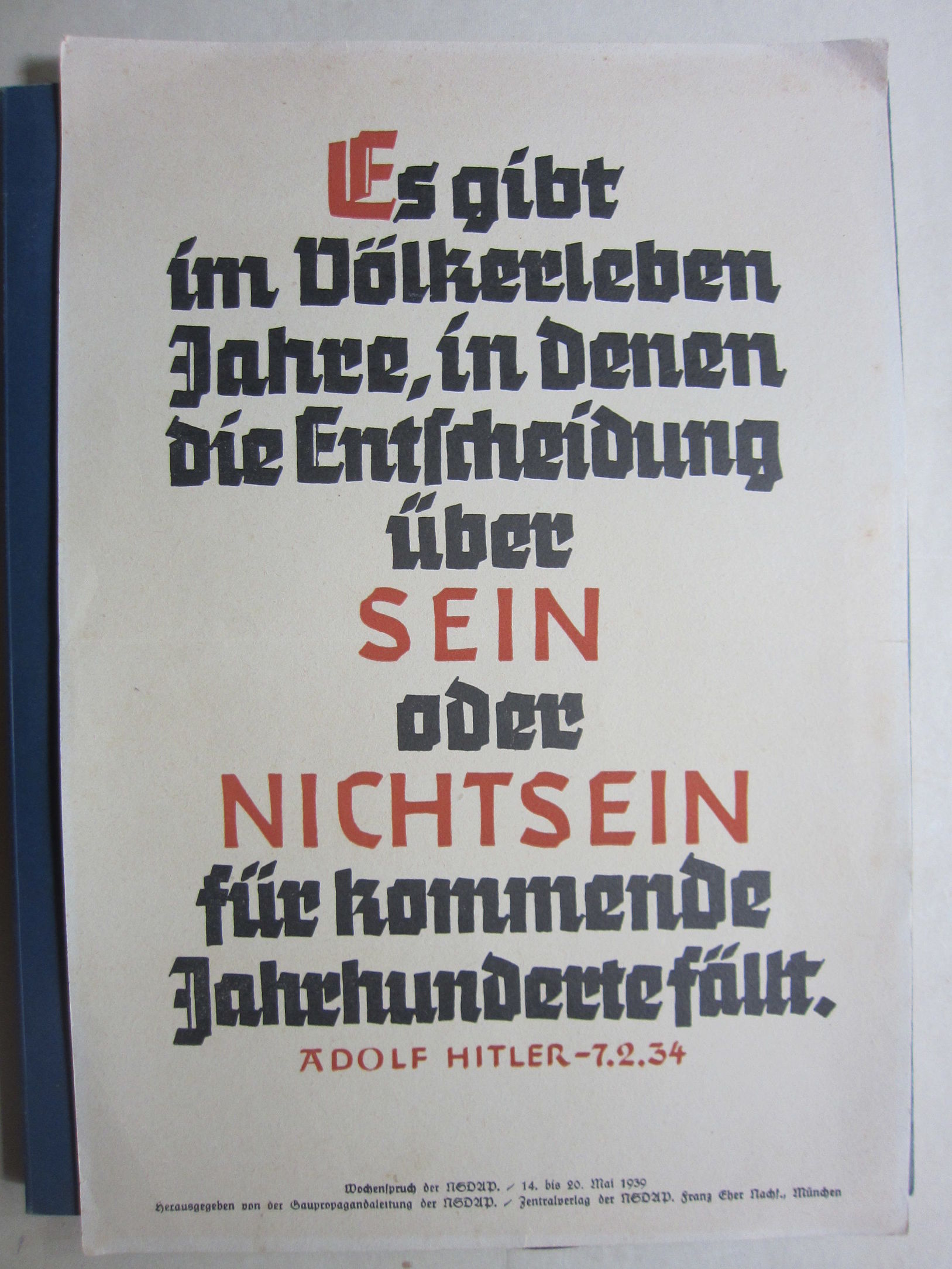 11 original NSDAP weekly nazi propaganda posters