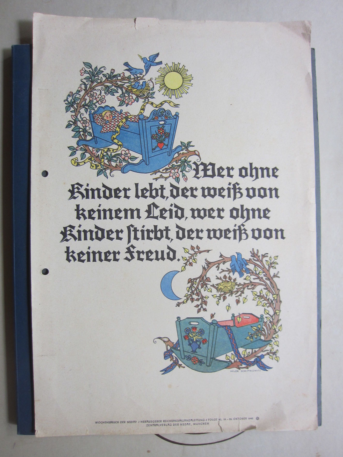 11 original NSDAP weekly nazi propaganda posters