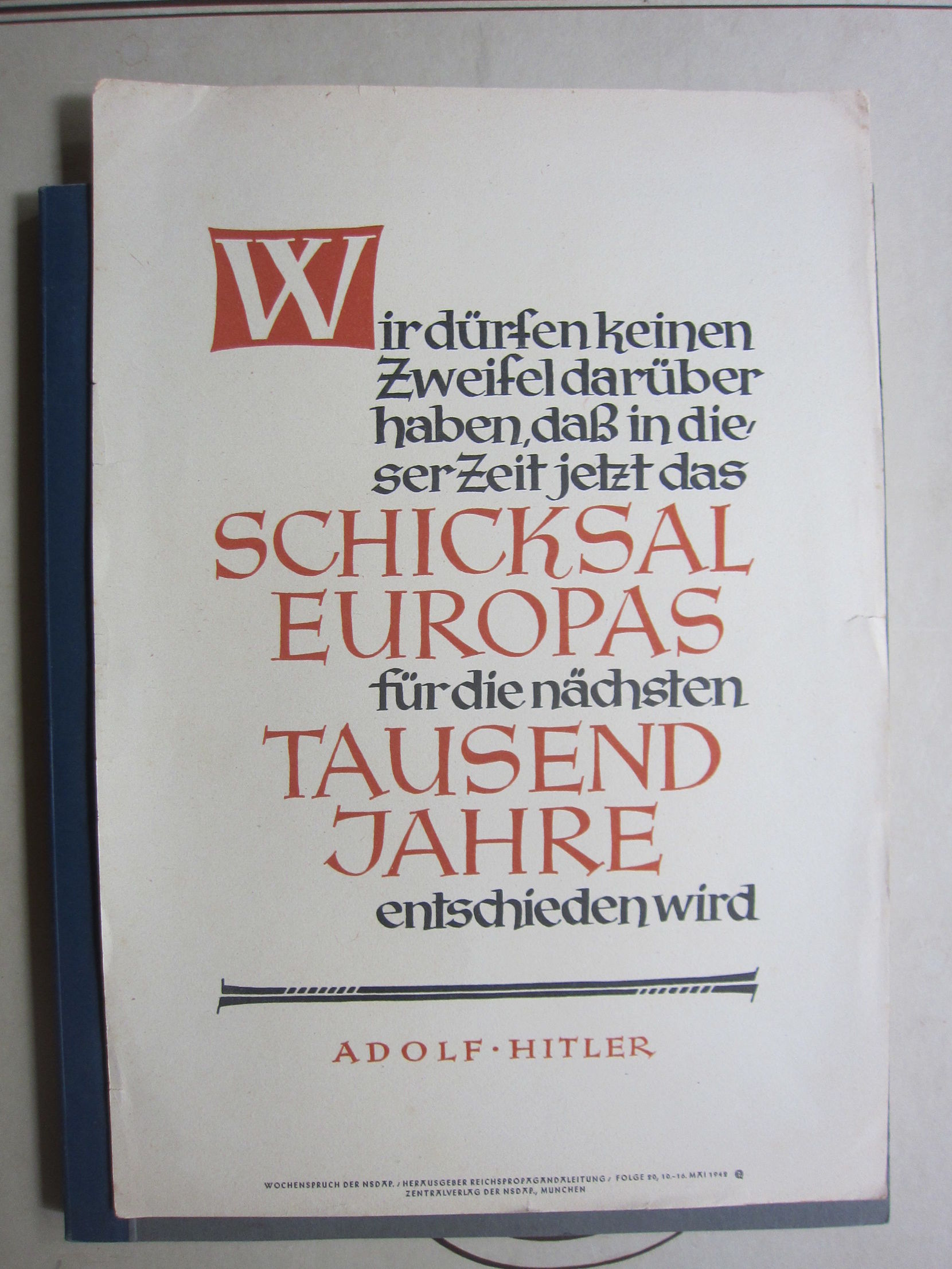 11 original NSDAP weekly nazi propaganda posters