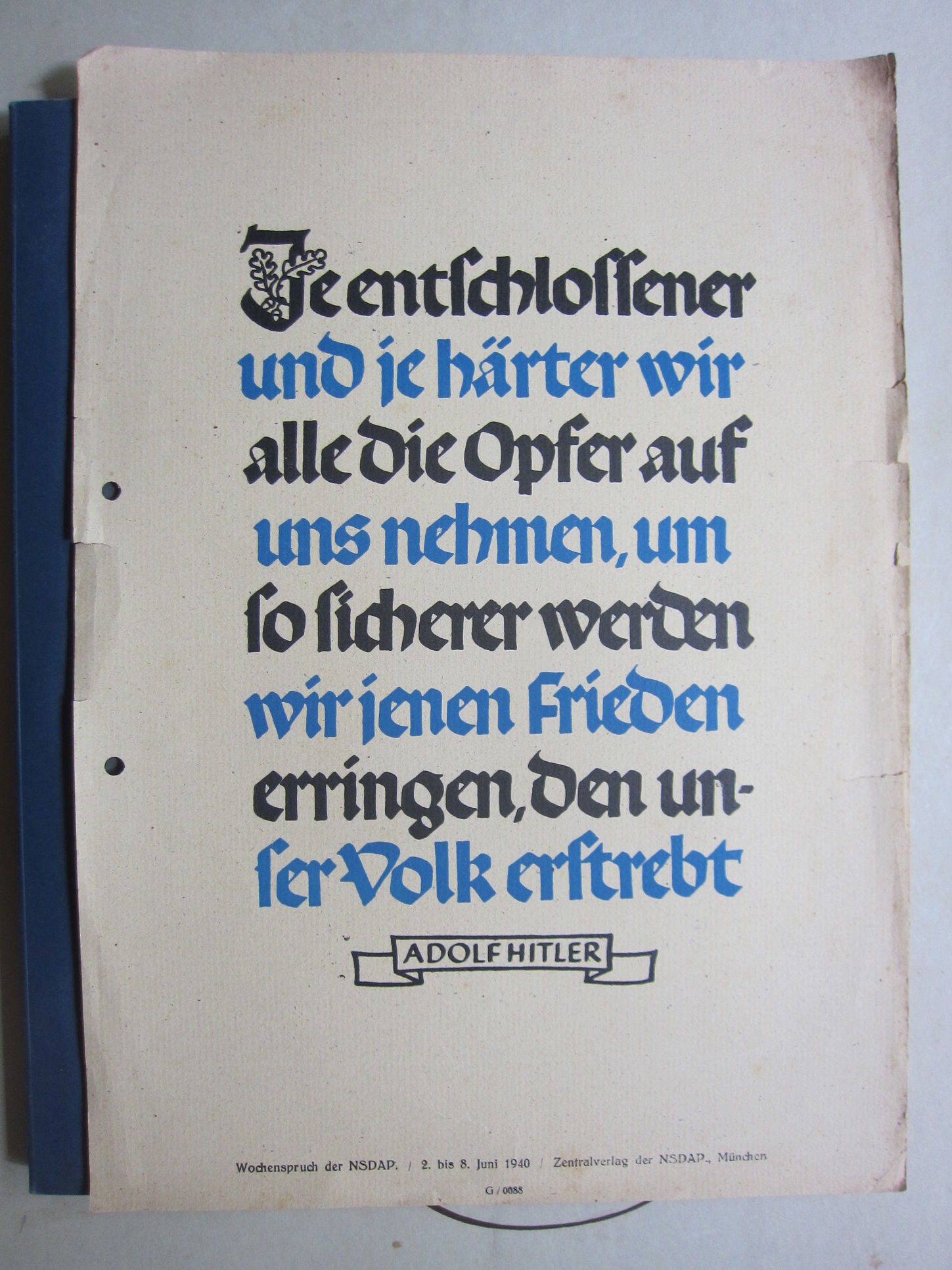 11 original NSDAP weekly nazi propaganda posters