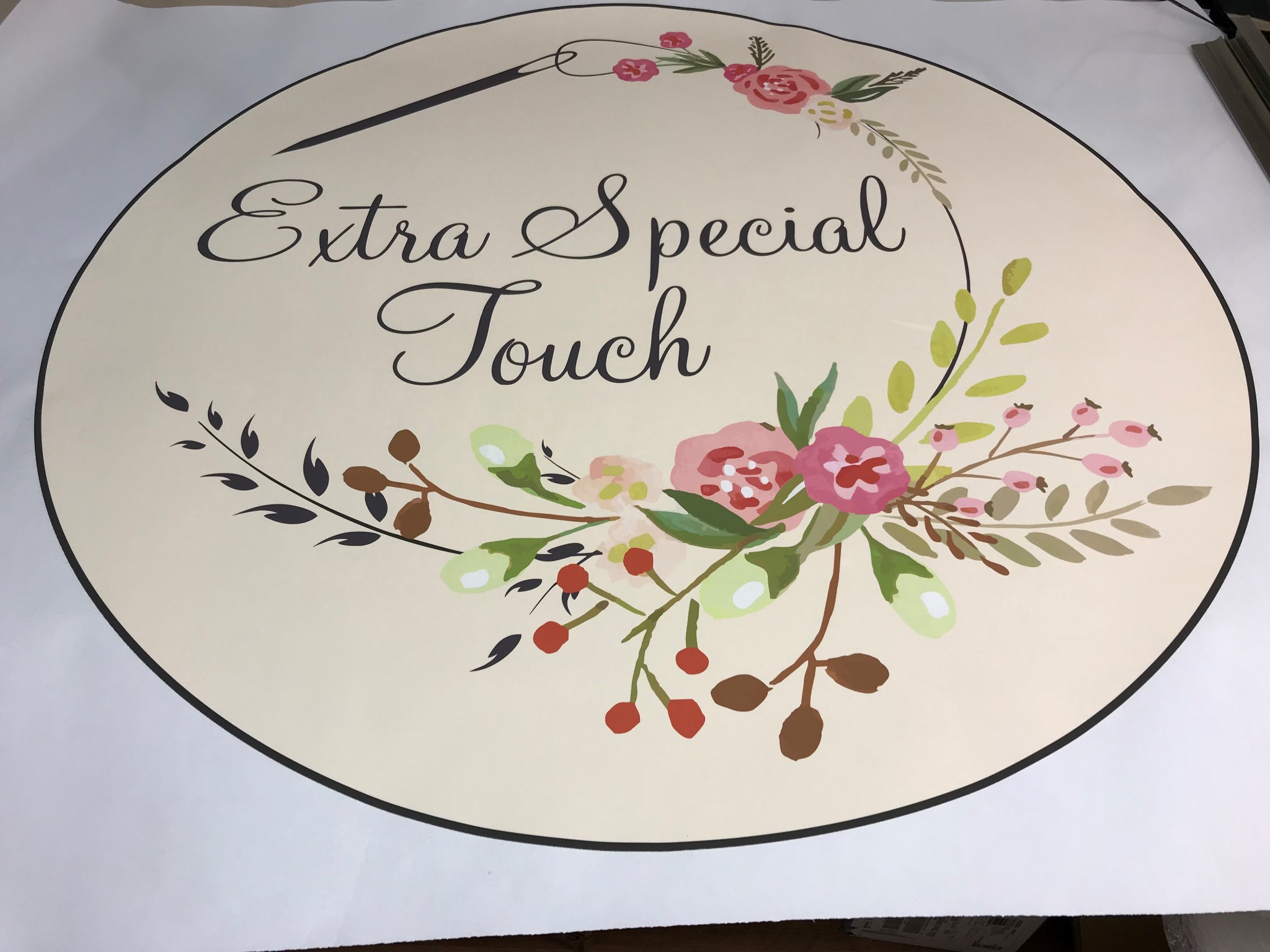 Branding a wallpaper wall - team effort