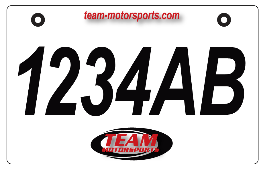 Team Motorsports ATV/UTV License Plate