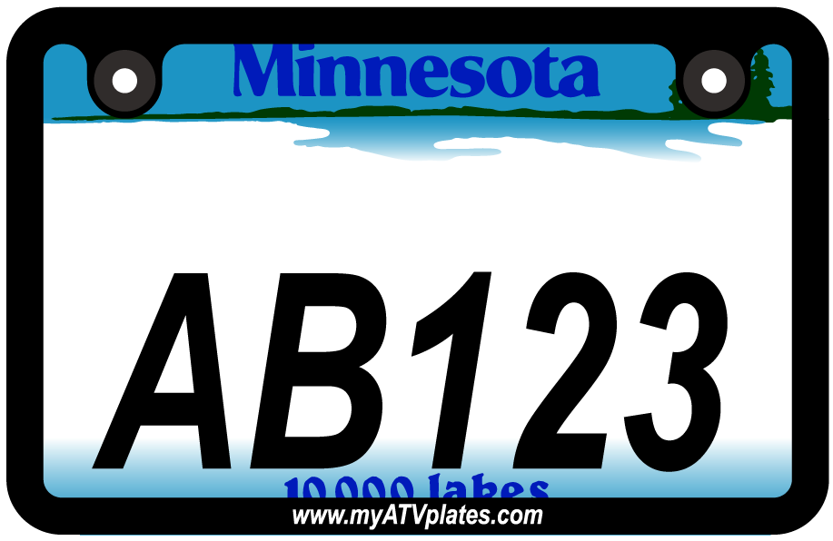 Minnesota ATV License Plate