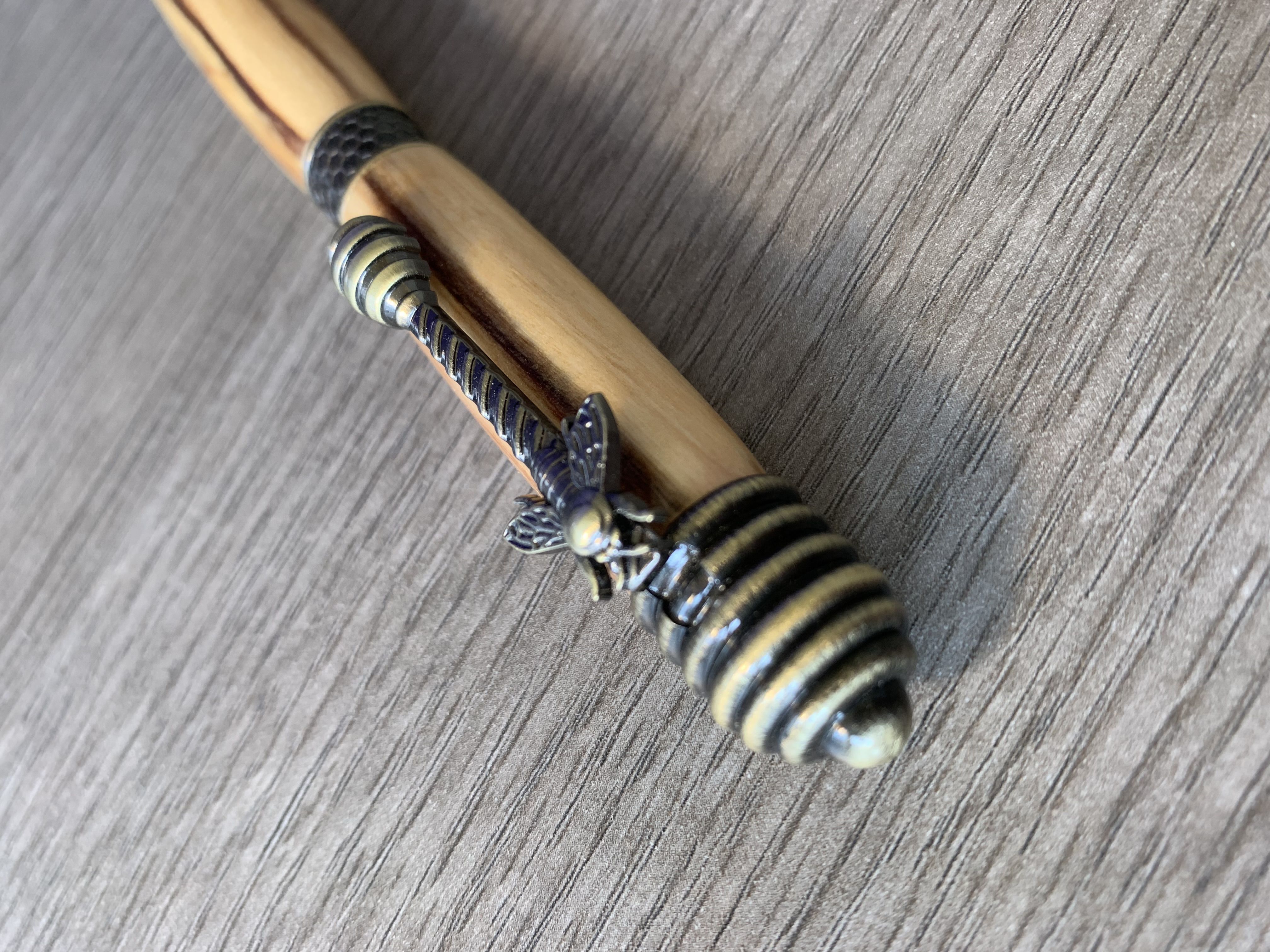 Olive wood Honey Bee ballpoint pen
