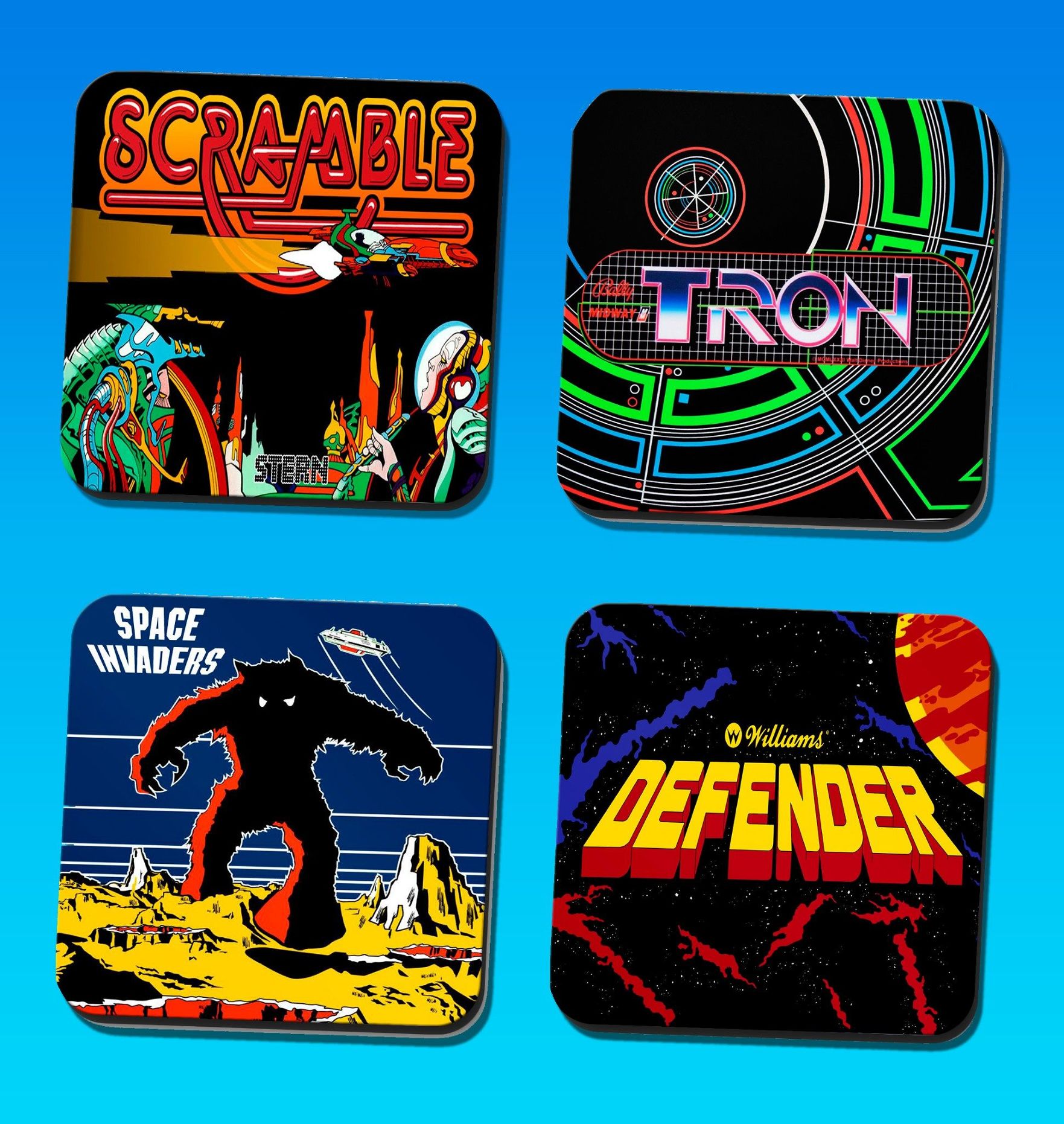 Arcade coasters set