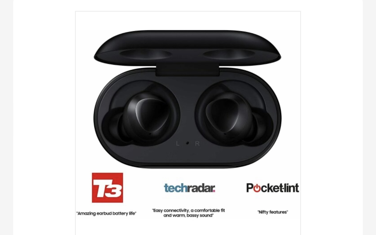 REFURBISHED Samsung Galaxy Buds+ SM-R175 Black Wireless Earbuds