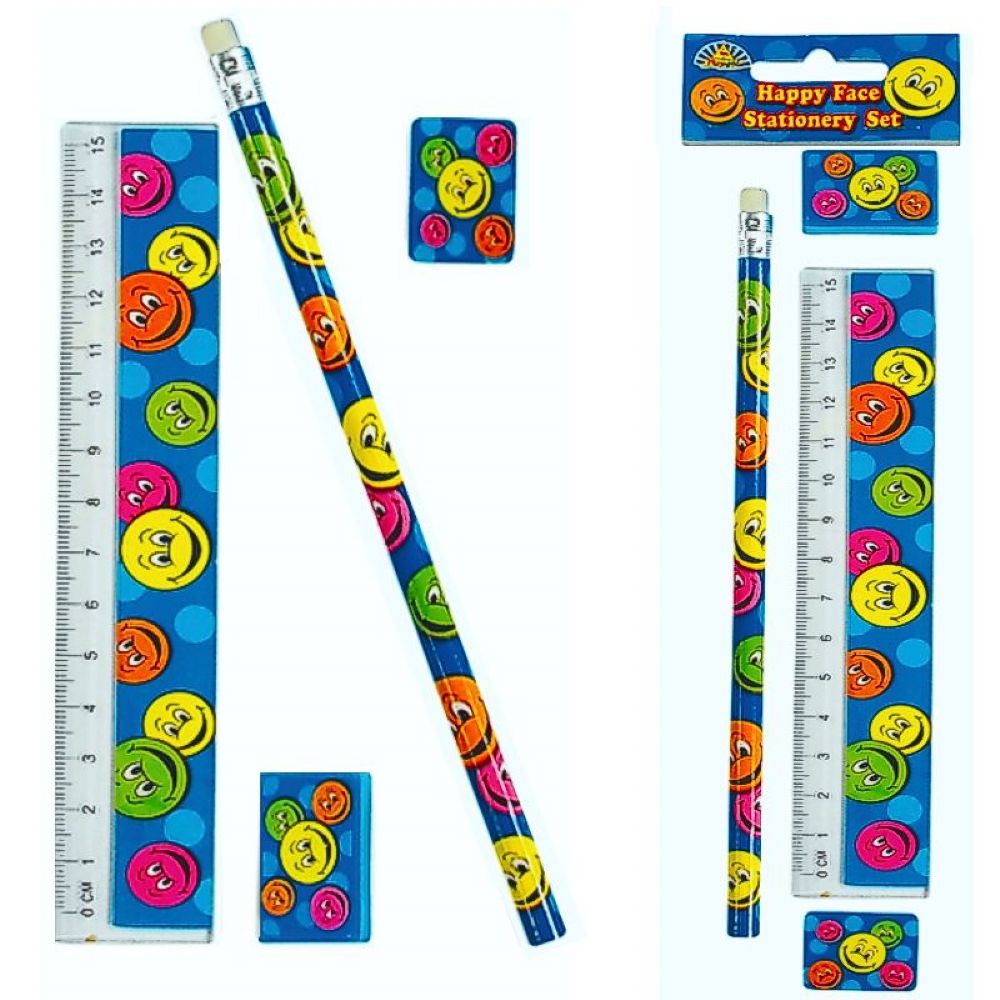 Smiley Face Stationery Sets | Kids Stationery | Risus Wholesale