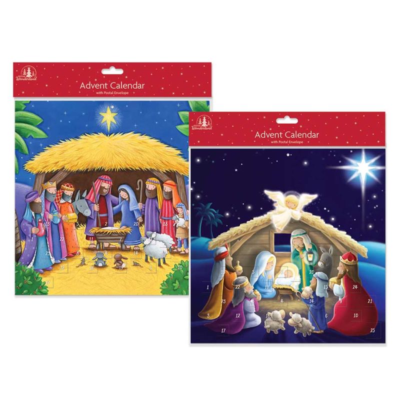 Large Christmas Nativity Advent Calendars | Risus Wholesale