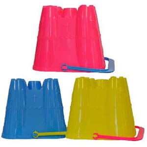 Neon Castle Beach Buckets 18cm | Risus Wholesale