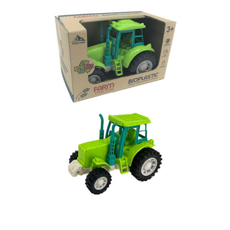 Bio-Plastic Farm Tractors 12cm | Eco-Friendly Toys