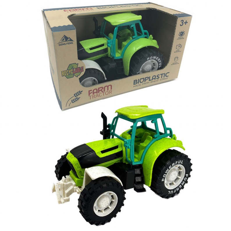 Bio-Plastic Farm Tractors 20cm | Eco-Friendly Toys