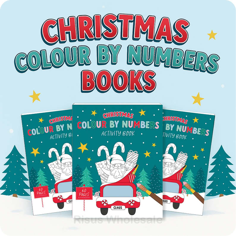 Christmas Colour By Numbers Books | Stocking Filler Toys
