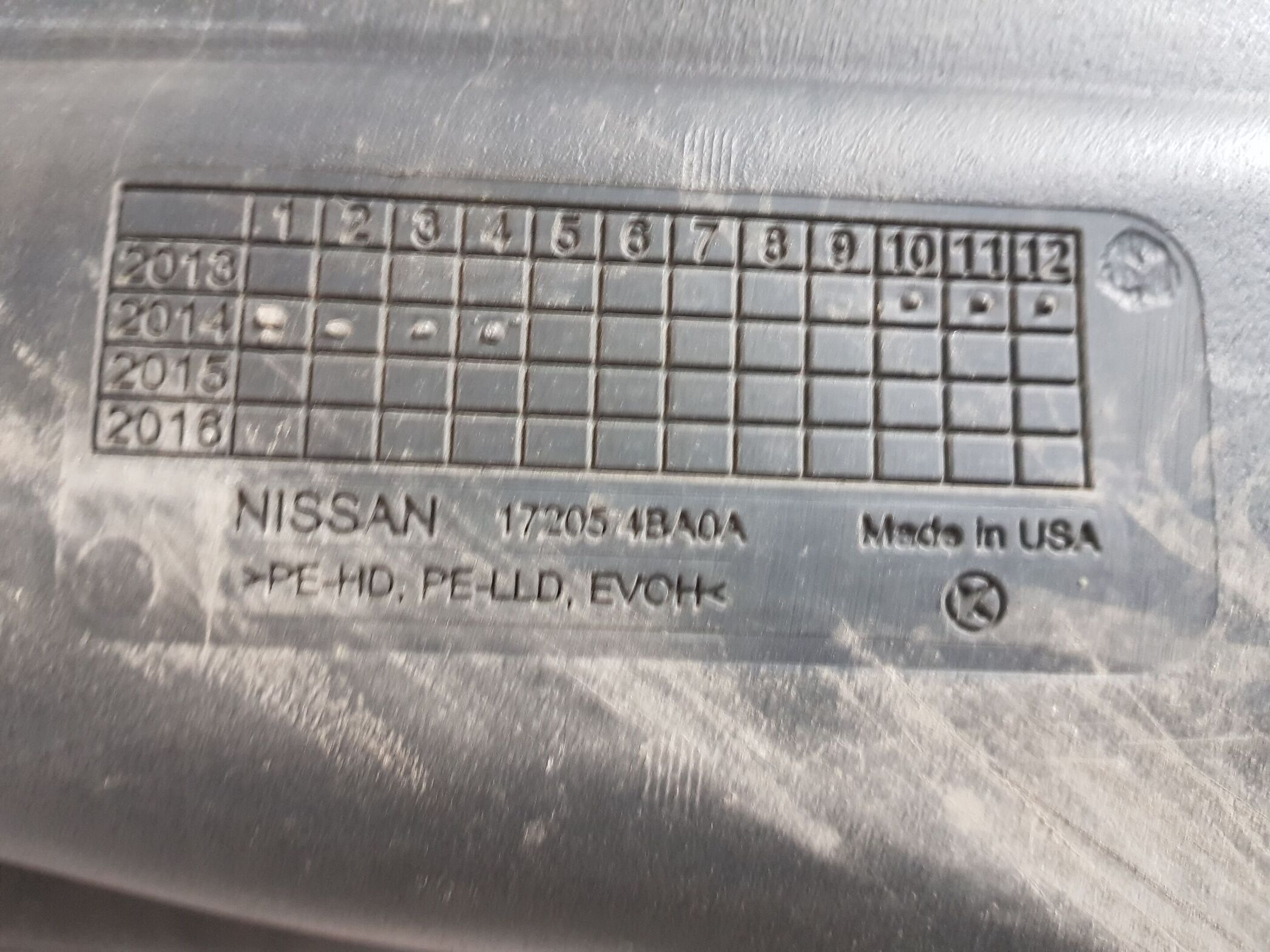 Benzino, kuro bakas, Fuel Tank, NISSAN ROGUE 2014-2020