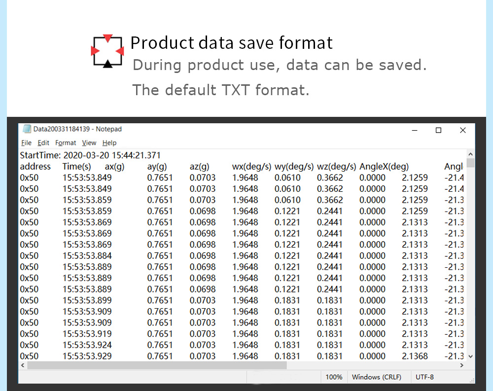 9-Axis Accelerometer Data Logger, Gyro+Angle (XY 0.05° Accuracy ...
