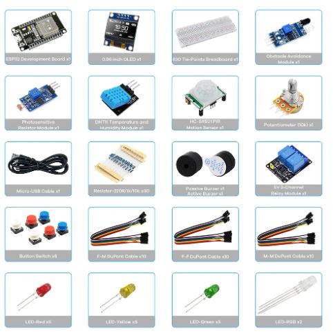 95pcs Basic Starter Kit for ESP32 ESP-32S WIFI I OT Development Board for Arduino Project Learning K