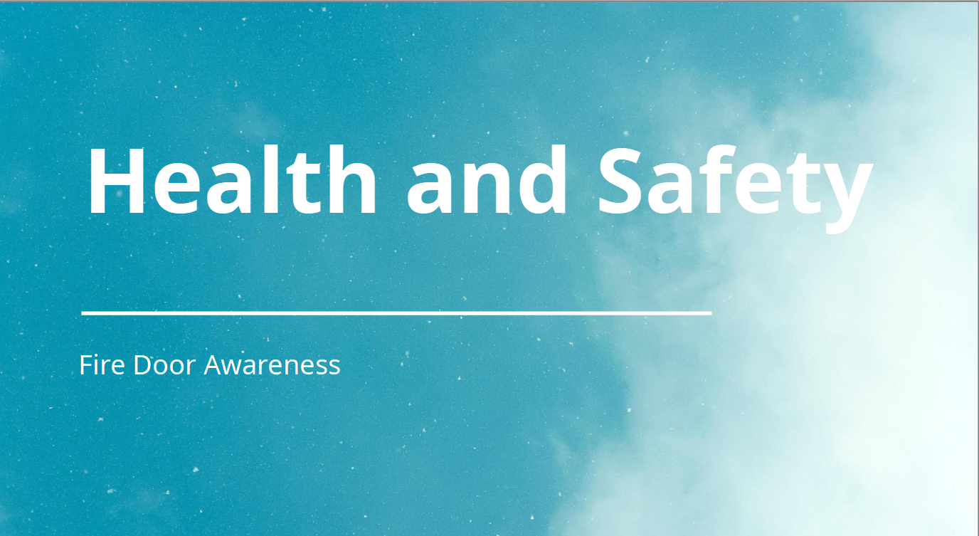 Fire Door Awareness Health and Safety Teaching Resources