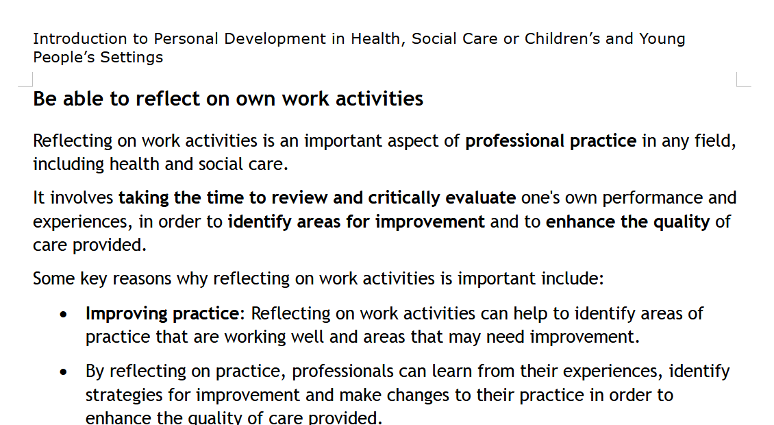 Introduction to Personal Development in Health, Social Care or Children ...