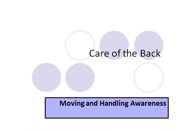 Manual Handling & Back Care Health and Social Care Training Resources