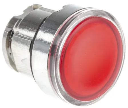 ZB4BW343 Schneider Illuminated Red - Momentary, Push Button