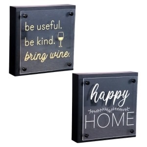 Decorative Block Art Desk Plaque