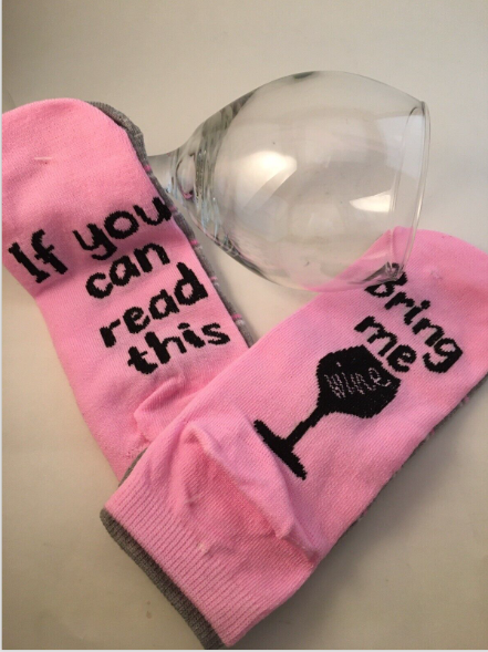 Wine Theme Socks | If You Can Read This, Bring Me Wine - SET OF 2