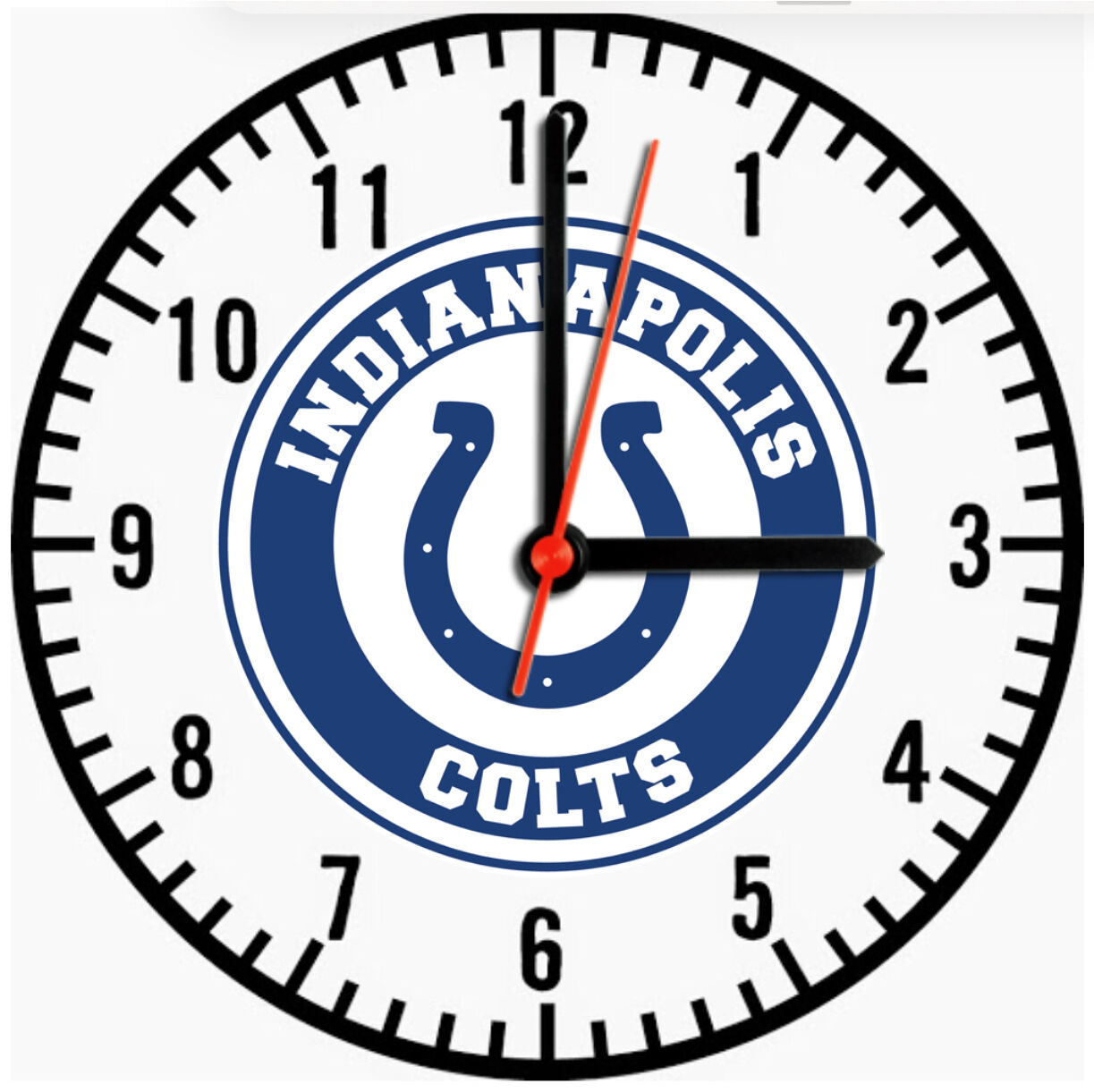 Indianapolis Colts Wooden Clock