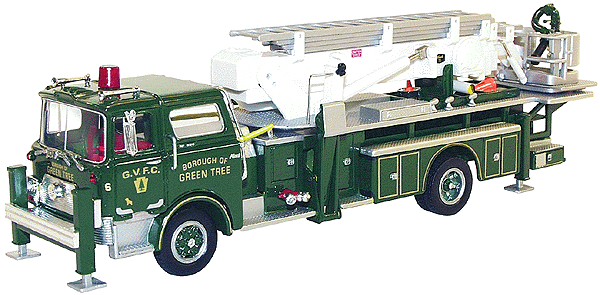 Corgi Green Tree, PA. Mack CF Tower Ladder Truck Diecast