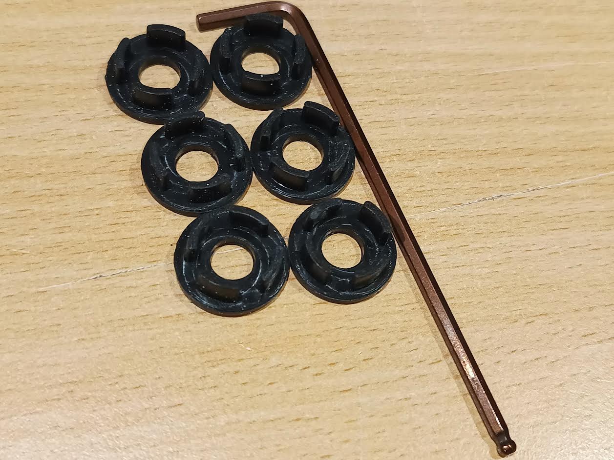 Tele-Knox coil washer and allan key kit.