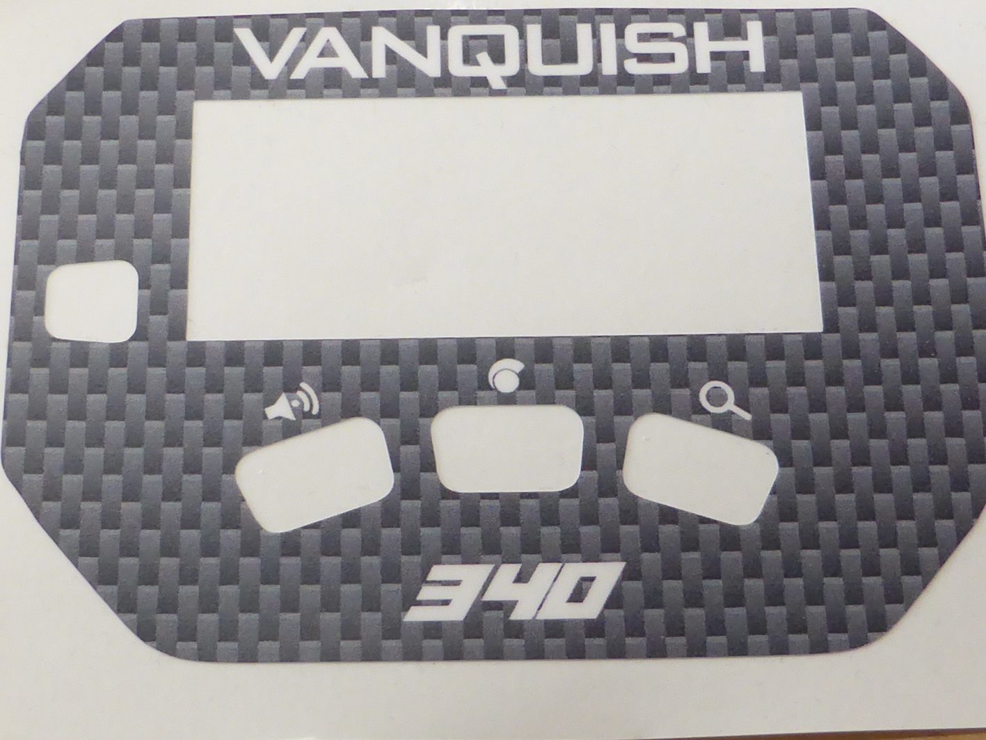 A Minelab Vanquish 340 keypad sticker in choice of seven colours.